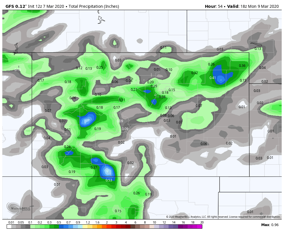 Light Precipitation Tonight and Tomorrow – Durango Weather Guy